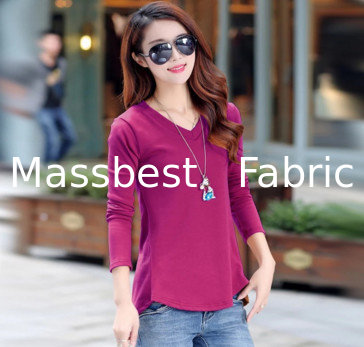 At least $ 1.5/kg Best selling 100% combed cotton comfortable high class lycra jersey knitted fabric supplier
