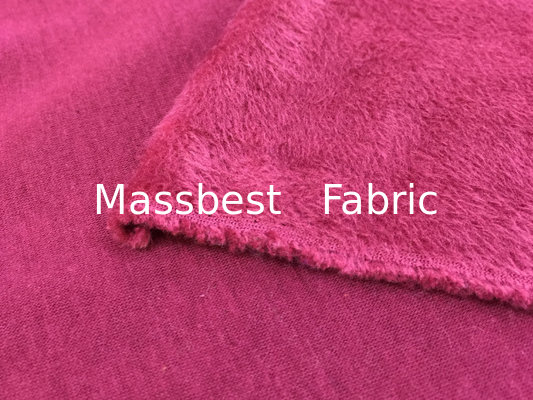 High quality of durable and good thermal for casual sportwear hoodie velboa knitted fabric supplier
