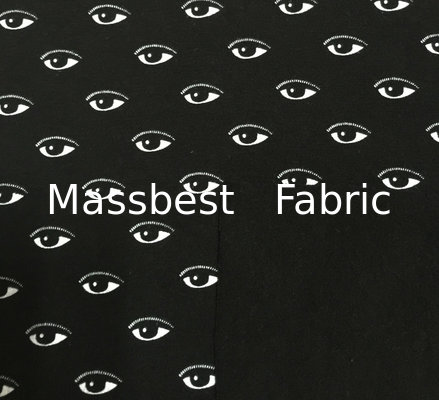 New Printing ! High class 100% cotton Eye Pattern for casual clothing Jacquard knitted fabric supplier