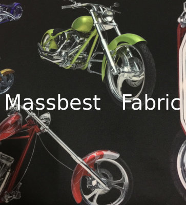 New Printing !  100% cotton MOTORCYCLE Pattern for casual clothing Jacquard knitted fabric supplier
