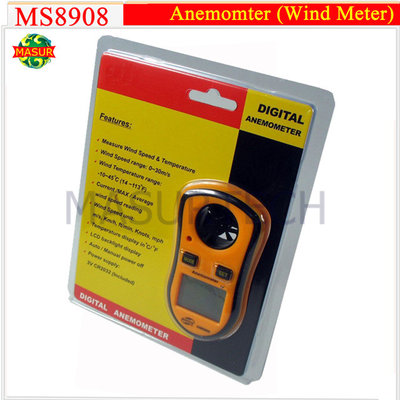 Mini Digital Wind Speed Meter Pocket Anemometer Thermometer Digital Thermometer Speed Temperature Measuring Instruments