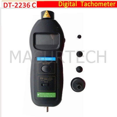 2in1 Portable Digital Laser Non-Contact & Contact Tachometer DT-2236C