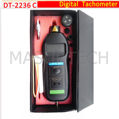 2in1 Portable Digital Laser Non-Contact & Contact Tachometer DT-2236C