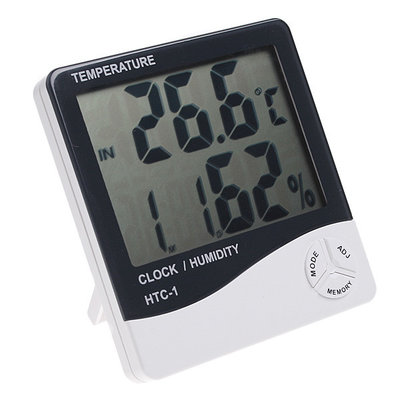 HTC-1 Digital LCD Thermometer Hygrometer Temperature Humidity Meter Gauge for Clock Alarm