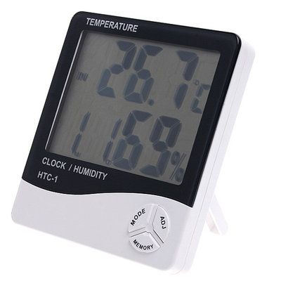 HTC-1 Digital LCD Thermometer Hygrometer Temperature Humidity Meter Gauge for Clock Alarm