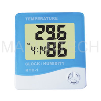 HTC-1C Indoor Digital C/F Thermometer Hygrometer Temperature Humidity Meter Clock