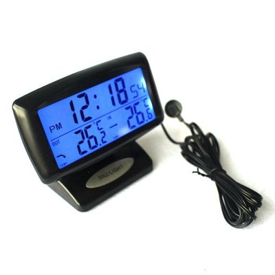 KS350 Car Electronic Clock Temperature Meter Auto Indoor And Outdoor Thermometer