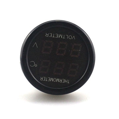2 In 1 DC 12V Digital Car Voltmeter Thermometer Temperature Meter Battery Monitor