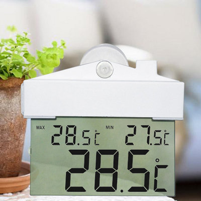 Digital Transparent window Display Temperature meter Max Min Temperature indoor or outdoor