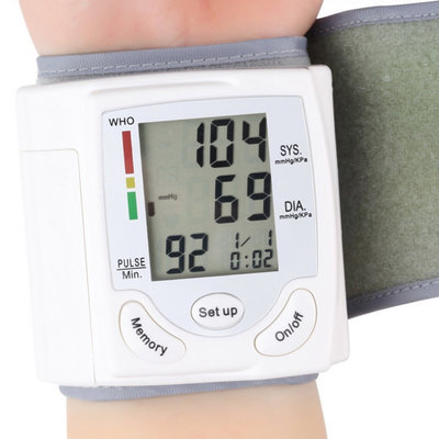 Professional Health Care Wrist Portable Digital Automatic Blood Pressure Monitor Household