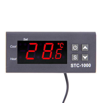 Two Relay Output LCD Digital Temperature Controller with Sensor 110~220VAC 10A Thermostat