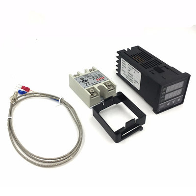 Digital PID Temperature Controller Thermostat REX-C100 + Max.40A SSR Relay + K Thermocoupl