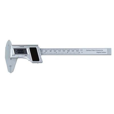 Solar Power Digital Vernier Calipers 0-150mm Carbon Fiber Composite Vernier Gauge Calliper