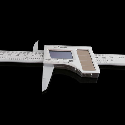 Solar Power Digital Vernier Calipers 0-150mm Carbon Fiber Composite Vernier Gauge Calliper