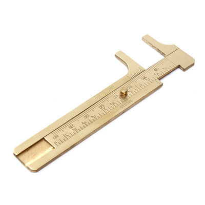 High Quality Mini Brass Sliding Gauge Vernier Caliper Measure Measurement Tool For Pocket