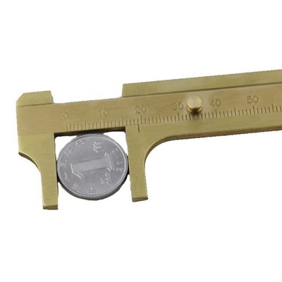 High Quality Mini Brass Sliding Gauge Vernier Caliper Measure Measurement Tool For Pocket