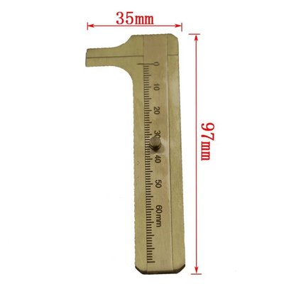 High Quality Mini Brass Sliding Gauge Vernier Caliper Measure Measurement Tool For Pocket