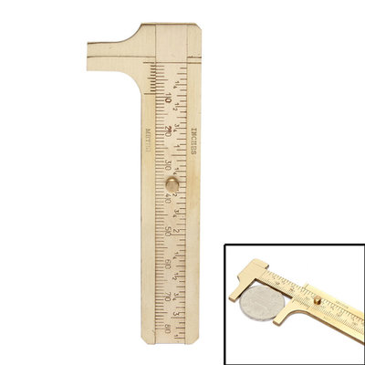 High Quality Mini Brass Sliding Gauge Vernier Caliper Measure Measurement Tool For Pocket