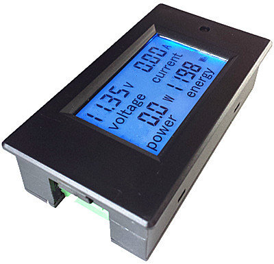 DC 6.5~100V 0~20A 4 in 1 Digital Voltage Current Power Energy meter Large LCD Screen DC