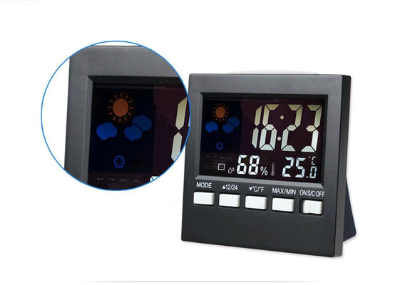 Colorful LCD Digital Thermometer Hygrometer weather station Tester Clock Alarm Snooze