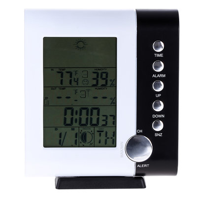 Wireless Digital Thermometer Hygrometer 433MHz Weather Station Alarm Clock Barometer Indoo