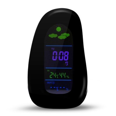 Creative Digital Cobblestone LED Indoo/Outdoor Wireless Weather Station Temperature Humidi