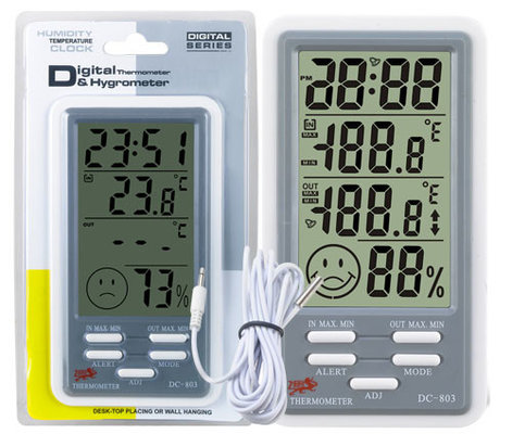 LCD Screen Digital Thermometer Hygrometer Temperature Humidity Meter Alarm Clock
