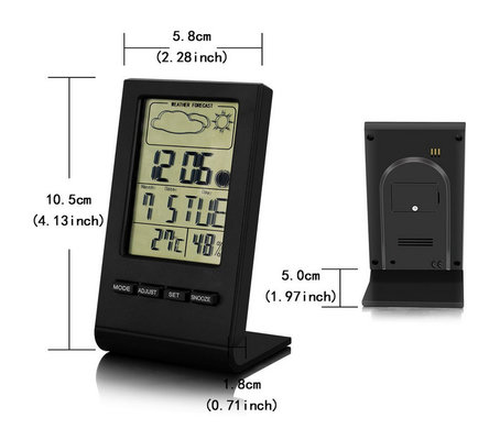 LCD Display New Thermo hygrometer Weather Station Black Digital Hygrometer Thermometer