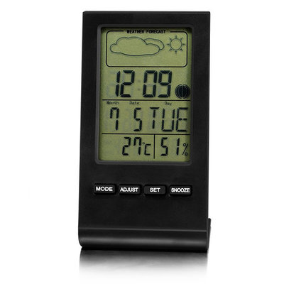 LCD Display New Thermo hygrometer Weather Station Black Digital Hygrometer Thermometer