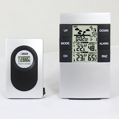 LED Digital Weather Station Wireless Indoor Outdoor Alarm Clock Thermometer Humidity Meter