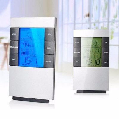 Household Digital LCD Display Hygrometer Thermometer Temperature Humidity Meter Clock Alar
