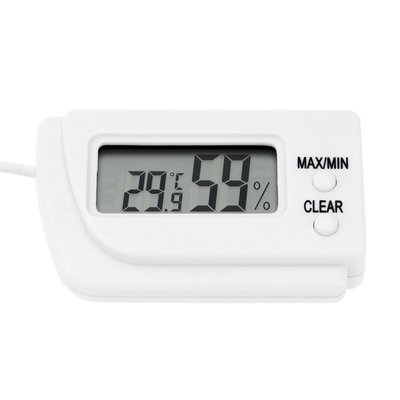 White Mini Digital Temperature and Humidity Meter Incubator Pet Tortoise Hatching Eggs