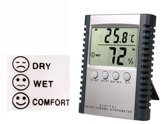 Digital LCD Household Temperature Thermometer Indoor Outdoor Humidity Meter With 1m Extern