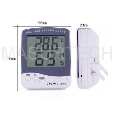 Temperature Humidity Meter Indoor Outdoor Thermometer Hygrometer With 1.5M Cable Sensor