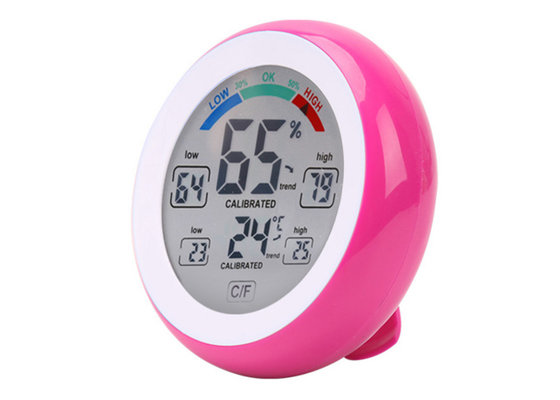 2017 New Indoor Temperature Hygrometer Weather Station Digital Backlight Touch Screen Time Clock Thermometer