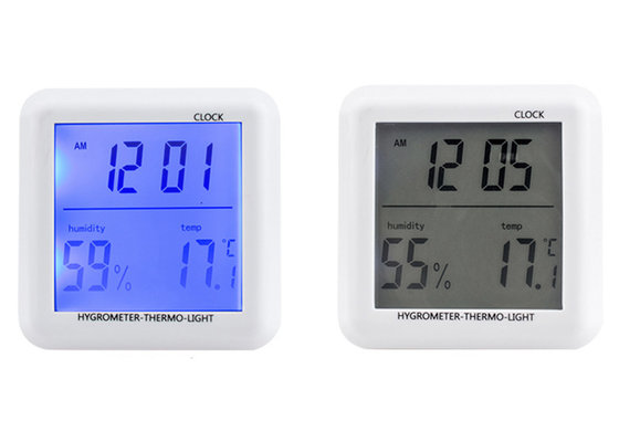 2017 NewDigital Luminous Electronic Thermo-hygrometer Thermometer Temperature Humidity Tester with LCD Backlight & Clock
