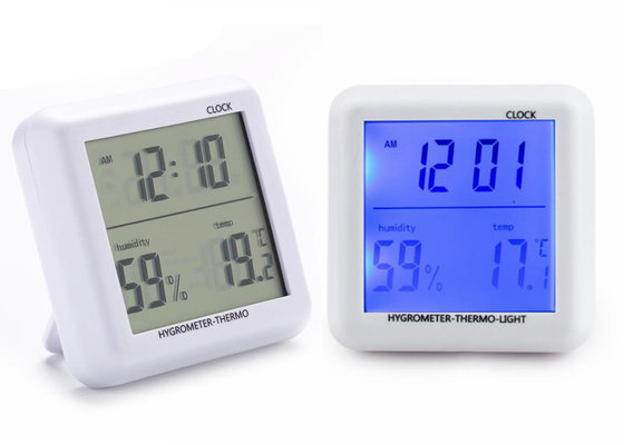2017 NewDigital Luminous Electronic Thermo-hygrometer Thermometer Temperature Humidity Tester with LCD Backlight & Clock