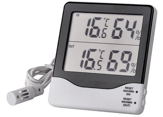 Digital Big LCD indoor outdoor thermometer hygrometer with MAX MIN CLEAR