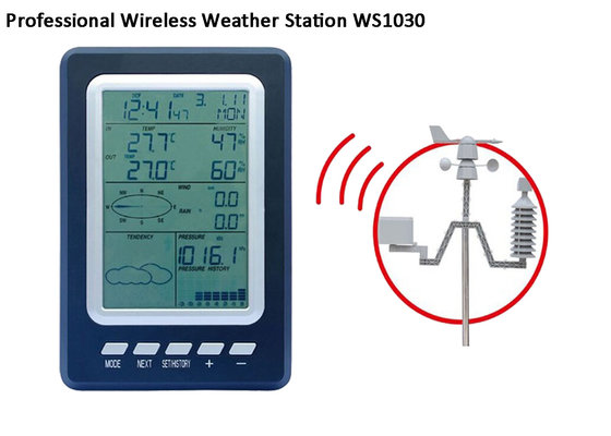 Professional Temperature Humidity Rain Pressure Wind Speed Wind Direction Wireless Weather Station Solar Powered MS1030