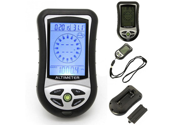 8 In 1 Compass+Altimeter+Barometer+Thermometer+Weather Forecast+History+Clock+Calendar for Hiking Hunting