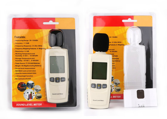 Digital sound level meter noise tester 30-130dB in decibels LCD screen With backlight Accuracy up to 1.5dB  MS1352