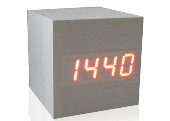 Wooden LED Alarm Clock With Thermometer Temp Date LED Display Calendars Electronic Desktop Digital Table Clocks For Gift