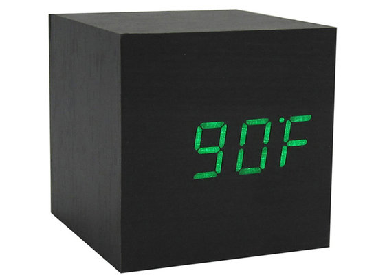 Wooden LED Alarm Clock With Thermometer Temp Date LED Display Calendars Electronic Desktop Digital Table Clocks For Gift