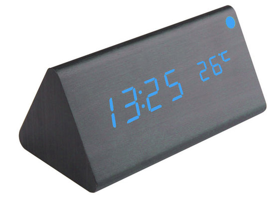 New wooden LED Alarm Clock,despertador Temperature Sounds Control LED display,electronic desktop Digital table clock