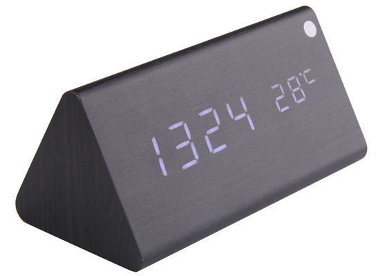 New wooden LED Alarm Clock,despertador Temperature Sounds Control LED display,electronic desktop Digital table clock