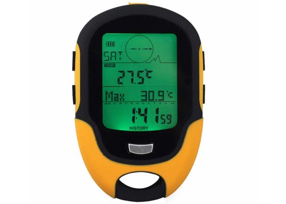 FR500 Waterproof Digital Compass Altimeter LCD Digital Barometer Hygrometer Handheld Compass Weather Forecast