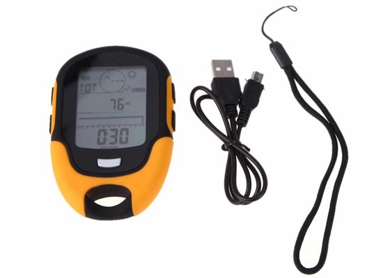 FR500 Waterproof Digital Compass Altimeter LCD Digital Barometer Hygrometer Handheld Compass Weather Forecast