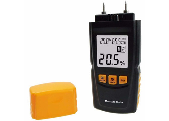 Digital LCD Display Wood Moisture Meter Gauge Humidity Tester Timber Damp Detector Hygrometer Temperature Humidity