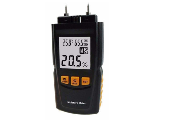 Digital LCD Display Wood Moisture Meter Gauge Humidity Tester Timber Damp Detector Hygrometer Temperature Humidity
