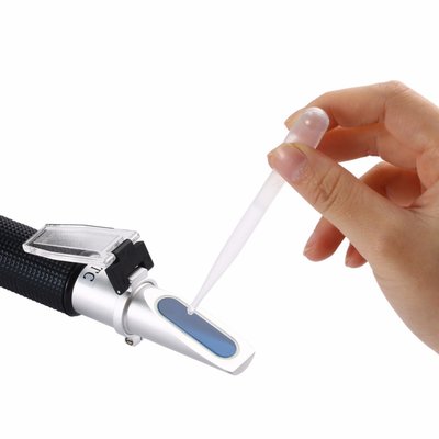 2017 hand held 0-80% Alcohol refractometer ATC spirits tester (single scales) Adjustable manual focusing Aluminum